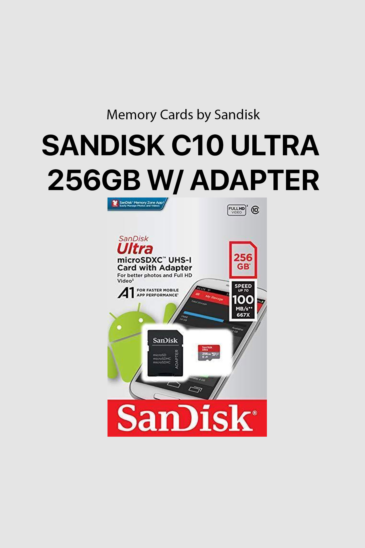 Sandisk C10 Ultra 256GB With Adapter | Memoxpress Corporate Portal